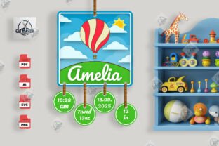 Cute Baby Birth Stats Sign Bundle SVG Graphic by Cut Master Studio ...