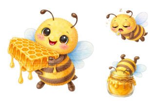 Cute Bumble Bee Clipart Bundle Graphic by Aspect_Studio · Creative Fabrica