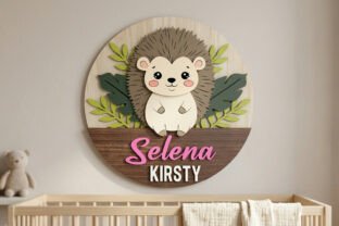 Safari Animal Baby Name Sign Laser Cut · Creative Fabrica