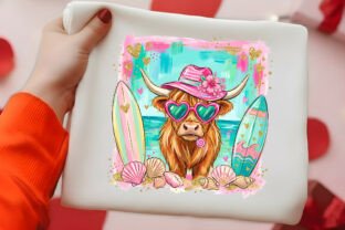 Summer Highland Cow Beach Png Graphic by Artistic.Visions · Creative ...