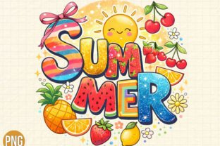 Summer Rainbow Fruit Glitter Sparkle PNG Graphic by Emma Studio ...