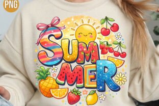 Summer Rainbow Fruit Glitter Sparkle PNG Graphic by Emma Studio ...