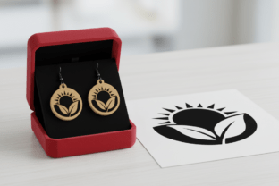 Sunflower Earring Laser Cut Design Graphic by Grafica · Creative Fabrica