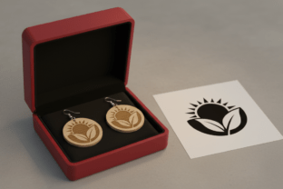 Sunflower Earring Laser Cut Design Graphic by Grafica · Creative Fabrica