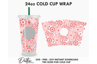 Valentines Cold Cup SVG 24oz Graphic by dottiedigitals · Creative Fabrica