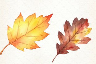 Watercolor Autumn Leaves PNG Clipart Graphic by Smart Dream Shop ...