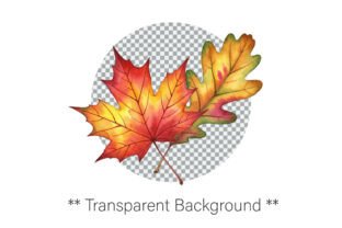Watercolor Autumn Leaves PNG Clipart Graphic by Smart Dream Shop ...