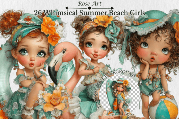 Whimsical Summer Beach Hedgehog Clipart Graphic by Rose Art · Creative ...