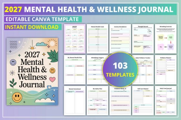 2027 Mental Health & Wellness Journal Graphic by KDP GALLERY · Creative ...