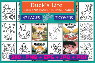 Bold and Easy Duck's Life Coloring Pages Graphic by Design Express ...