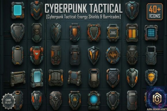 Cyberpunk Tactical: Energy Shields Graphic by steblevvn5 · Creative Fabrica