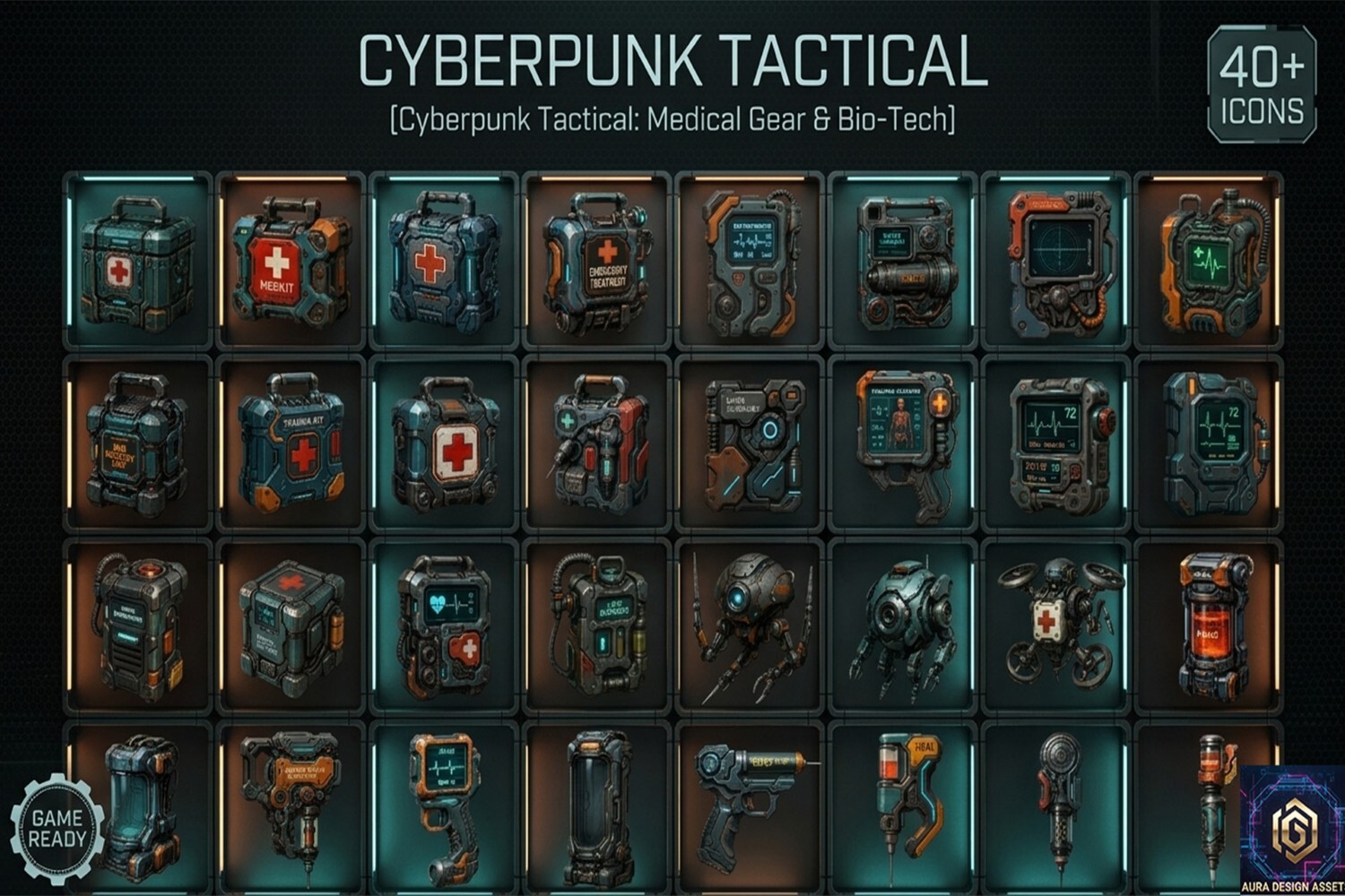 Cyberpunk Tactical: Medical Gear Graphic by steblevvn5 · Creative Fabrica
