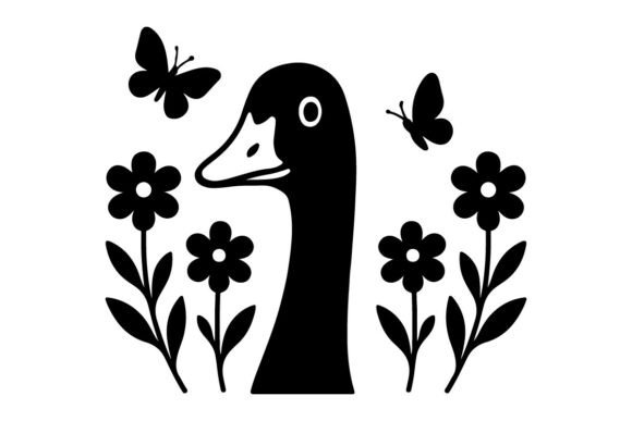 Free Floral Goose SVG PNG Clipart Vector Graphic by Retro svg shirt ...