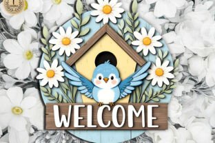 Hello Spring Door Sign SVG Bundle · Creative Fabrica
