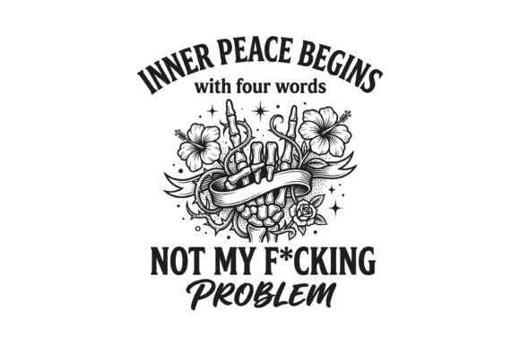 Not My Problem Funny Quote Design Graphic by Design Station · Creative ...