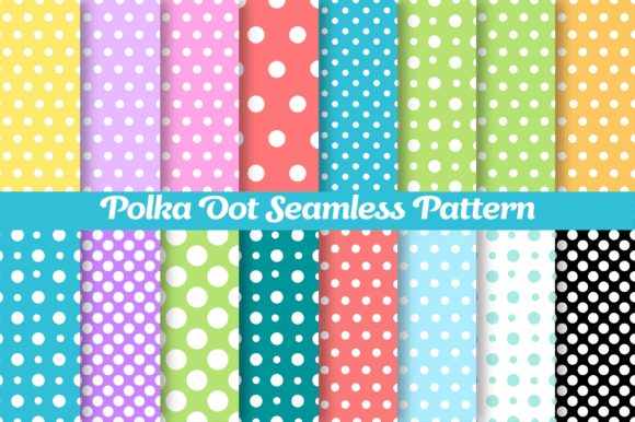 Polka Dot Seamless Patterns Bundle Graphic by Dream Creation · Creative ...
