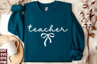 Teacher SVG, Coquette Bow PNG Graphic by suriayaaktere4 · Creative Fabrica