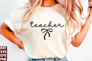 Teacher SVG, Coquette Bow PNG Graphic by suriayaaktere4 · Creative Fabrica