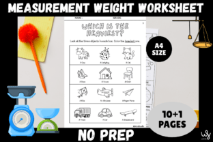 Weight Measurement Worksheets for Kids Graphic by wodstudio08 ...