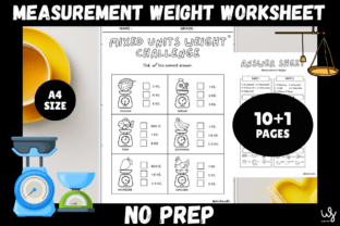 Weight Measurement Worksheets for Kids Graphic by wodstudio08 ...