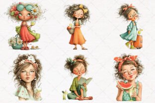 Whimsical Summer Girl Clipart Graphic by daily.arts · Creative Fabrica