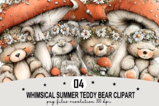Whimsical Summer Teddy Bear Clipart Graphic by DesignEasy · Creative ...