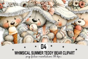 Whimsical Summer Teddy Bear Clipart Graphic by DesignEasy · Creative ...