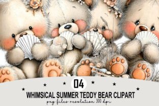 Whimsical Summer Teddy Bear Clipart Graphic by DesignEasy · Creative ...
