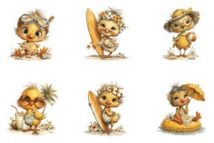 Whimsical Summer Chick Clipart Graphic by Print Magic · Creative Fabrica