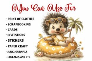 Whimsical Summer Hedgehog Clipart Graphic by Print Magic · Creative Fabrica