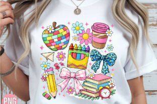 Retro Teacher School Supplies Doodle PNG Graphic by CUTSY Digital ...