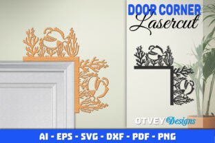 Sea Animals Door Corner Decoration Laser · Creative Fabrica