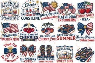 USA 250th Anniversary Clipart Bundle Graphic by Summer Digital Design ...