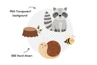 Woodland Animals Clipart, Forest SVG PNG Graphic by JulzaArt · Creative ...