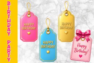 Birthday Gift Tags Clipart Graphic by Designs by Ira · Creative Fabrica