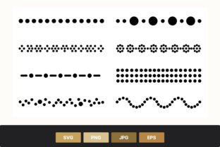 Black Dot Borders Simple Circle Patterns Graphic by SVGdesigns ...