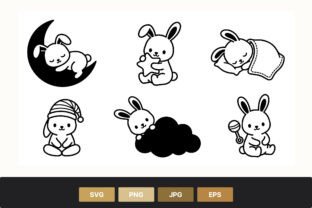 Cute Bunny Cartoon Bundle Graphic by SVGdesigns · Creative Fabrica