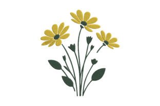 Daisy Flower Embroidery Design · Creative Fabrica