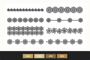 Daisy Flower Borders Black and White Graphic by SVGdesigns · Creative ...
