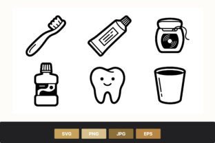 Dental Care Line Art Icons Set Graphic by SVGdesigns · Creative Fabrica