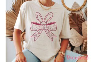 Easter Bunny Bow Outline PNG Clipart Graphic by Diceenid · Creative Fabrica