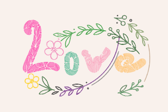 Dream Floral Engrave Lettering · Creative Fabrica