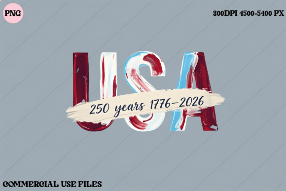 USA 250 Years 1776-2026 Paint Stroke Graphic by Design Vibe · Creative ...