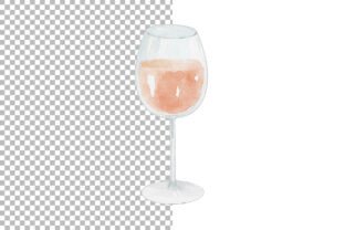 Watercolor Wine Glasses Cliaprt Set Graphic by Kaleriia Studio ...