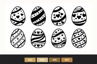 Black White Easter Egg Vector Art Graphic by SVGdesigns · Creative Fabrica