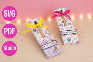Pencil Box with Bookmark Holder · Creative Fabrica