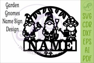 Personalized Gnome Garden Name Sign SVG · Creative Fabrica