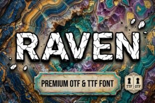 Raven Font by mail.skygroup · Creative Fabrica