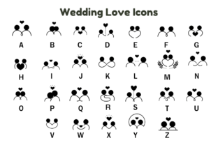 Wedding Love Icons Font by Nun Sukhwan · Creative Fabrica
