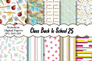 Class Back to School Digital Paper Graphic by Designstock · Creative ...